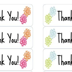 Office | Thank You Stickers Flower Labels 12 Thank You | Poshmark